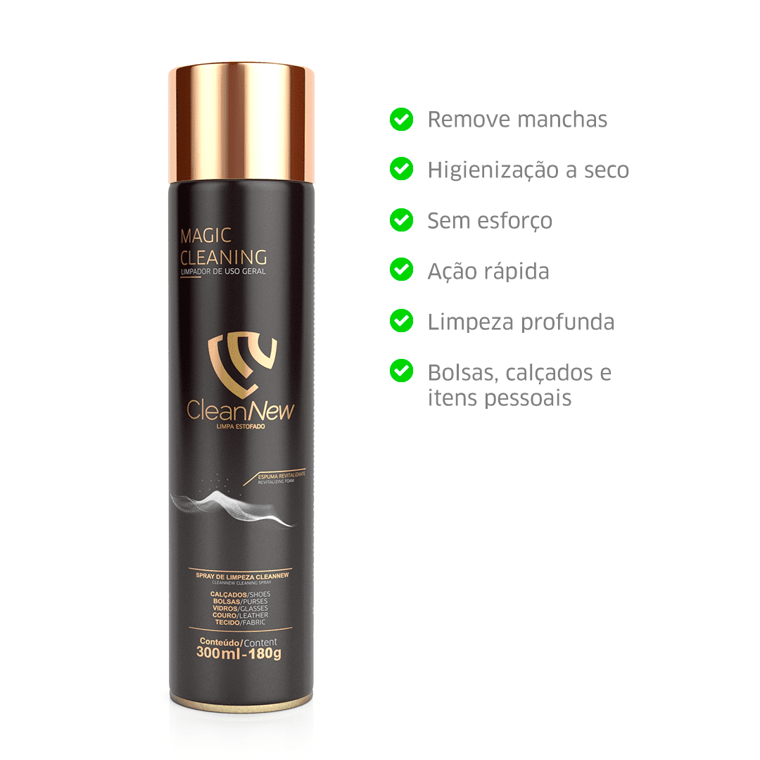 Magic CleanNew | Espuma Revitalizante para Bolsas e Calçadosc